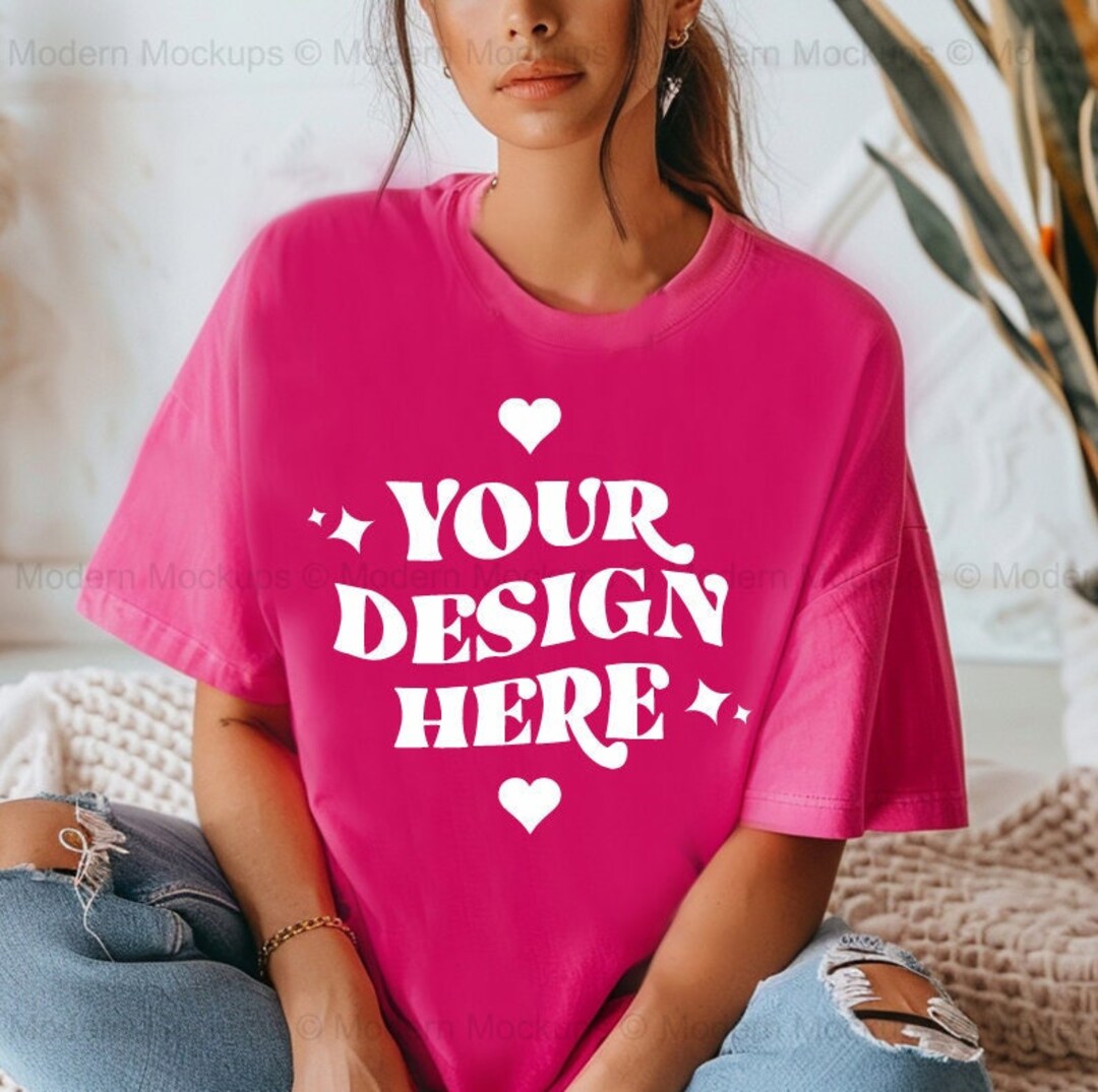 Crunchberry Comfort Colors 1717 Mockup, Comfort Colors Women Shirt ...