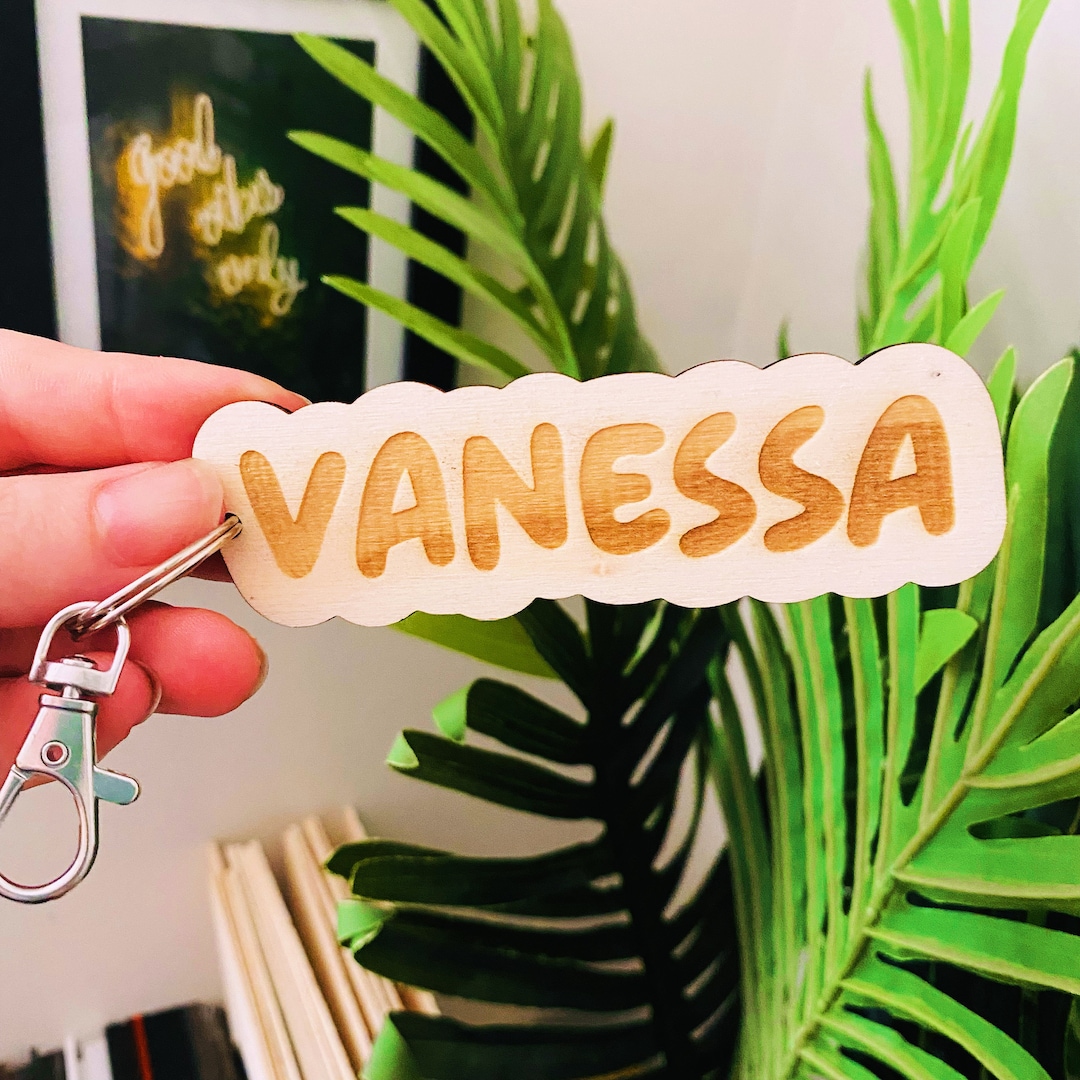 Custom Wooden Name Tag, Back to School, Personalised Bag Charm ...
