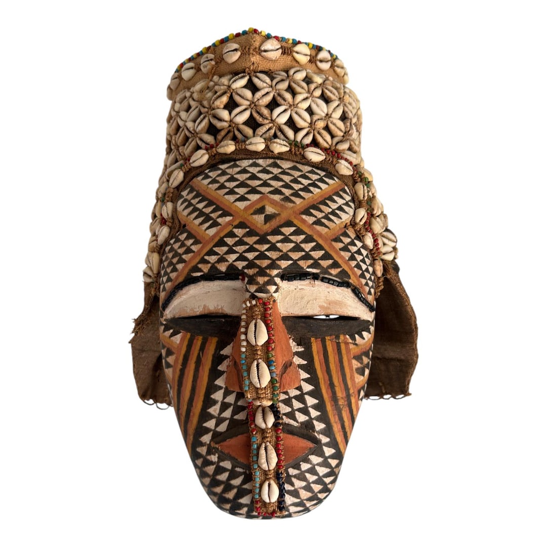 Vintage Kuba African Masks Antique Royal African Art Rare Helmet Masks ...