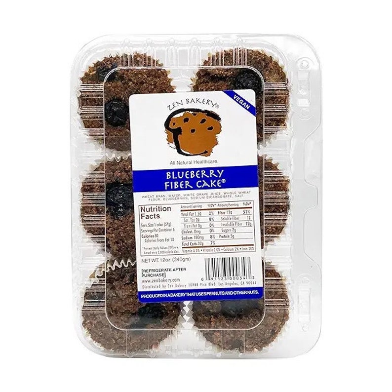 Zen Bakery Blueberry Fiber Cakes (6-pack) - Zen Bakery Fibercakes - Etsy