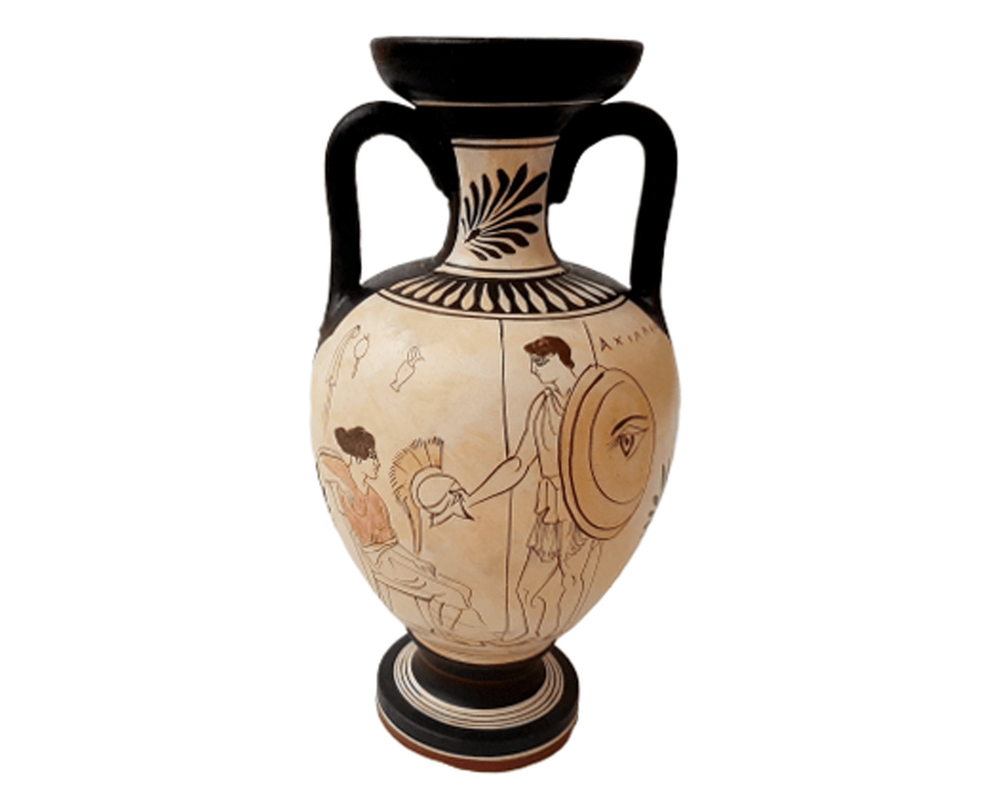 Attic White Ground Amphora 22cmshows Achillesand Hercules - Etsy