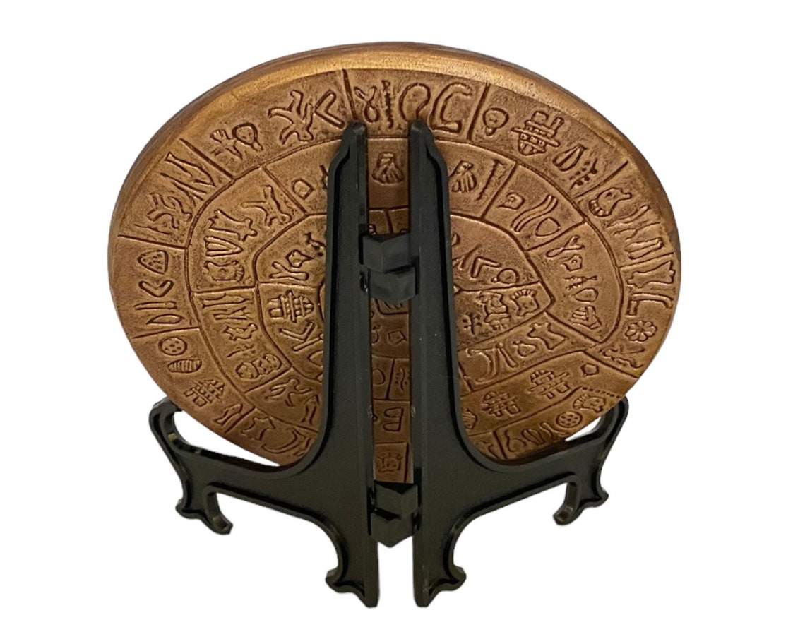 Phaistos Disc ,greek Relief Terracotta Museum Replica,bronge Patina ...