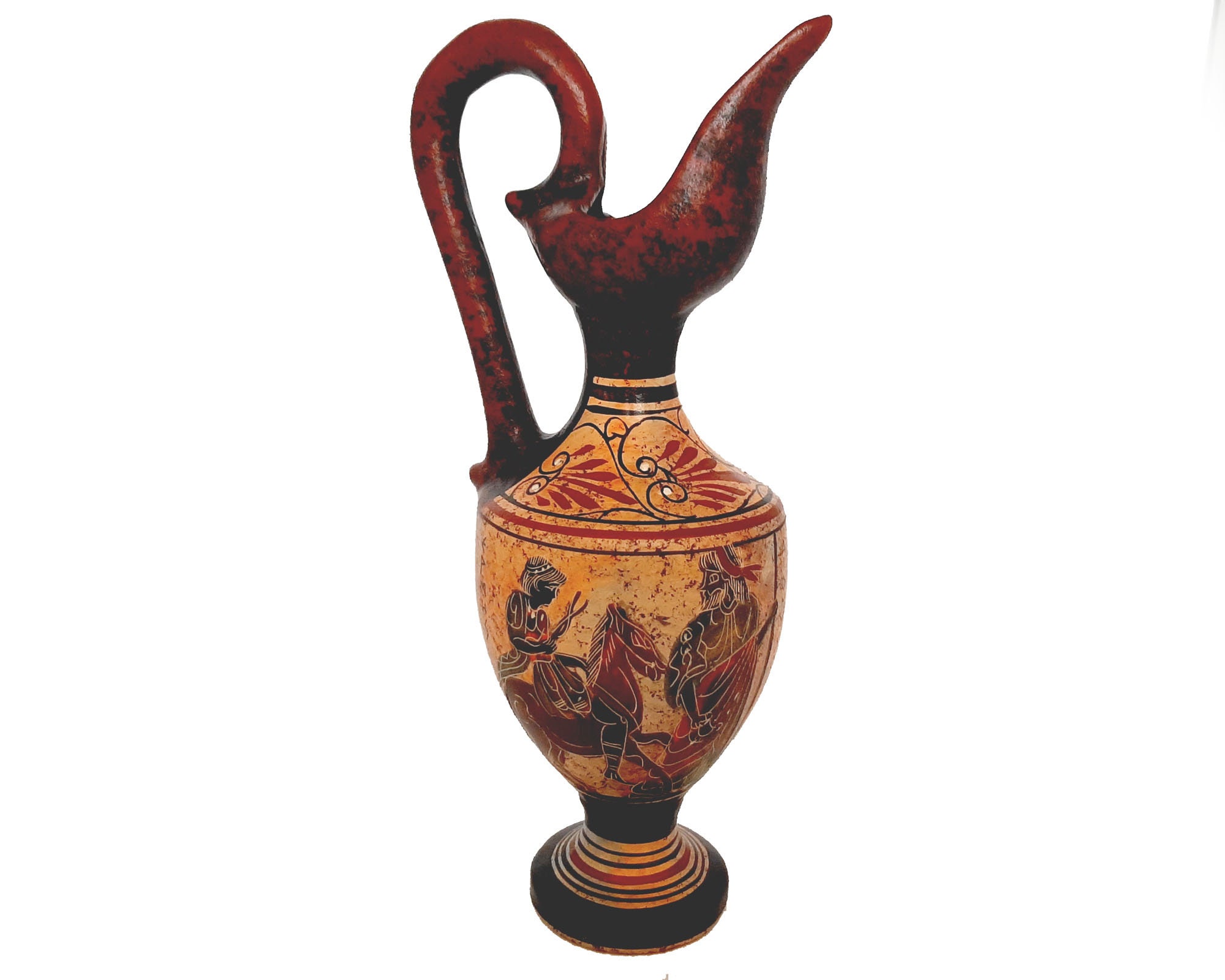 Ancient Greek Wine Jug Prochus 22cmshows Greek Gods - Etsy