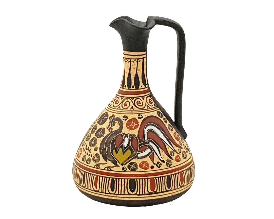 Greek Corinthian Art Pottery Pot ,lagynos 17cm - Etsy