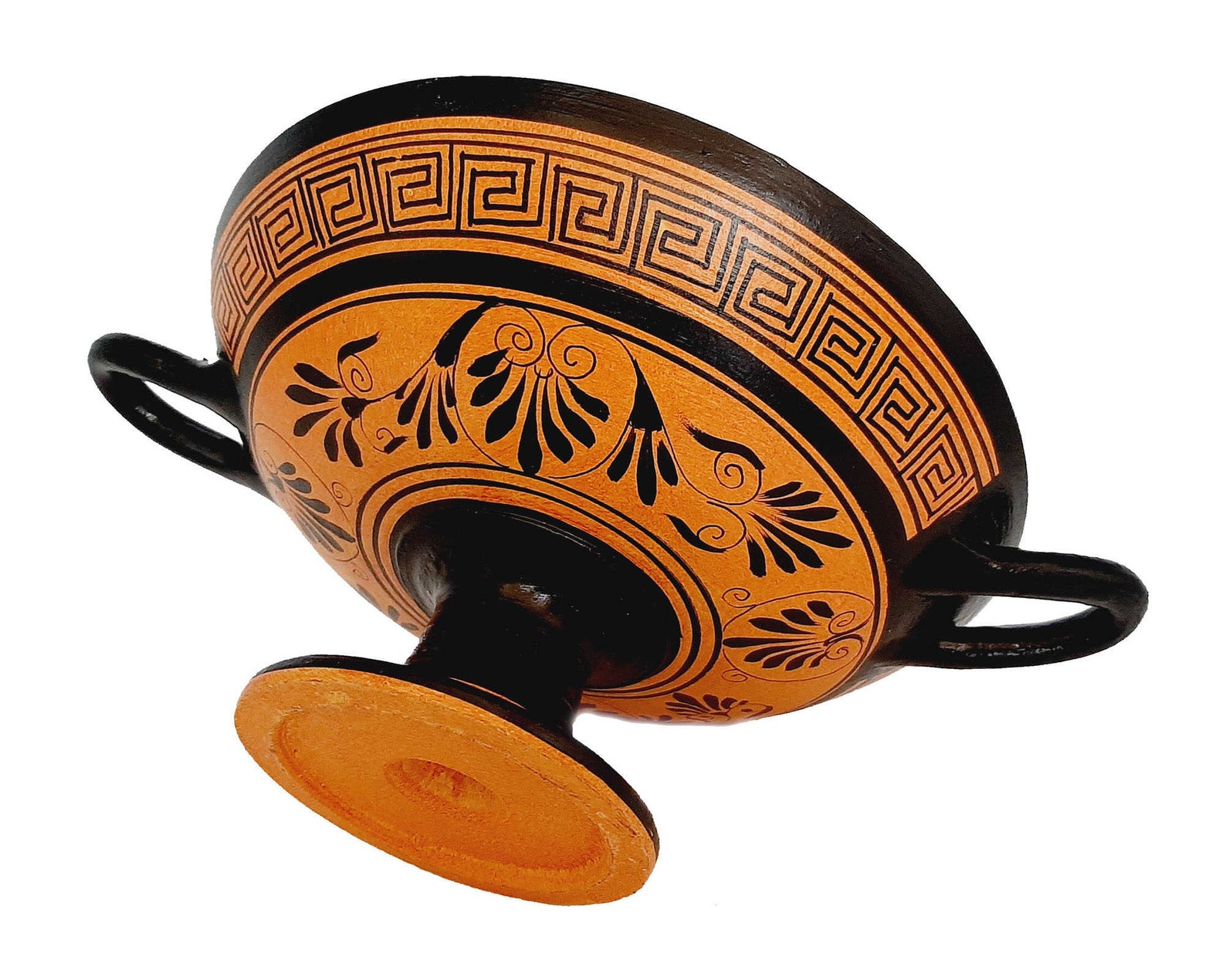 Black Figure Pottery Kylix 20cm Shows Goddess Demeter With - Etsy