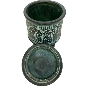 Relief Terracotta Pottery,pyxis Vessel With Lid 13cm,ancient Greek ...