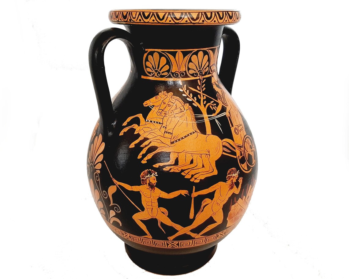 Red Figure Pottery Replica Pelike 26cmheracles Brought to - Etsy