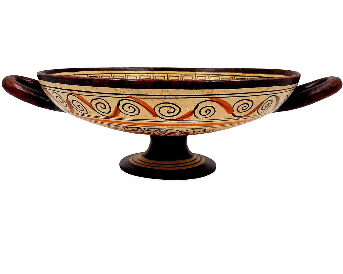 Ancient Greek Pottery Kylix 26cm god Zeus as Swan Seduces - Etsy