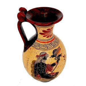 Greek Pottery Vase 22cm ,prometheus With Eagle,goddess Artemis - Etsy