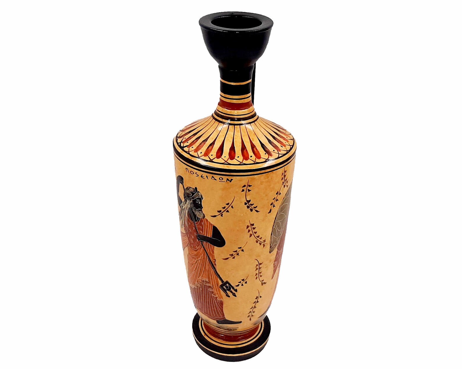 Greek Pottery Vase,lekythos 35cm,showing Olympian Gods From Greek ...