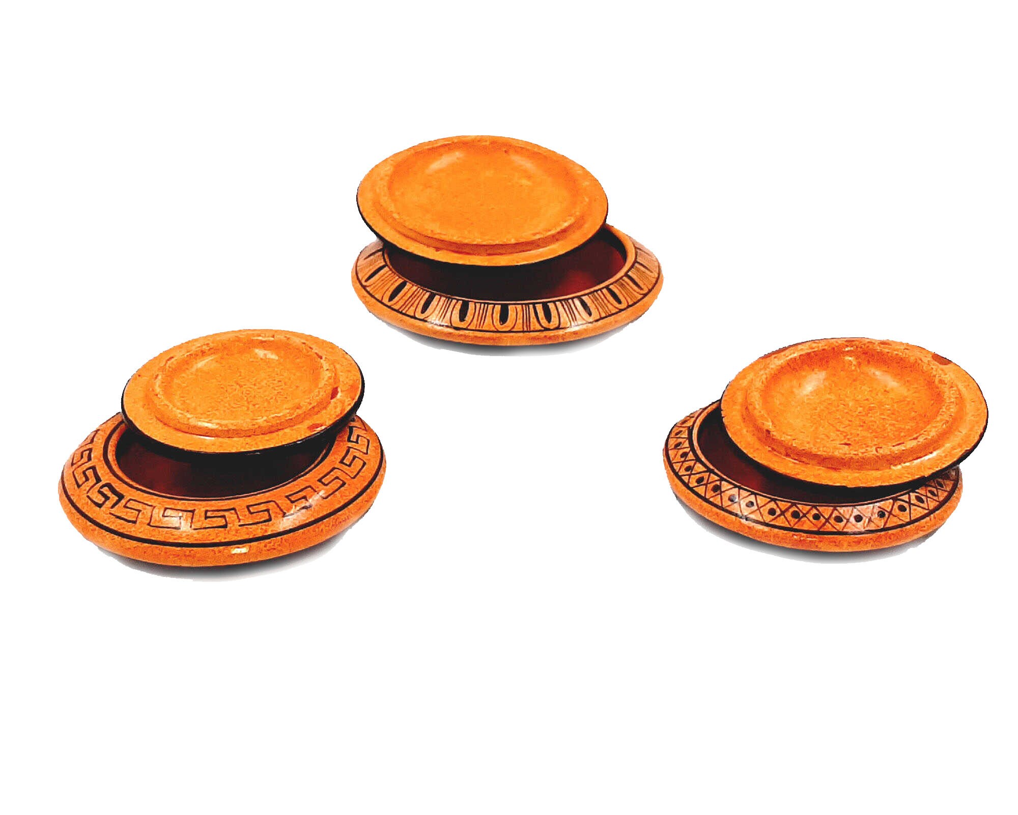 Set of 3 Ancient Greek PyxisRed Figure PotteryShowing 3 | Etsy