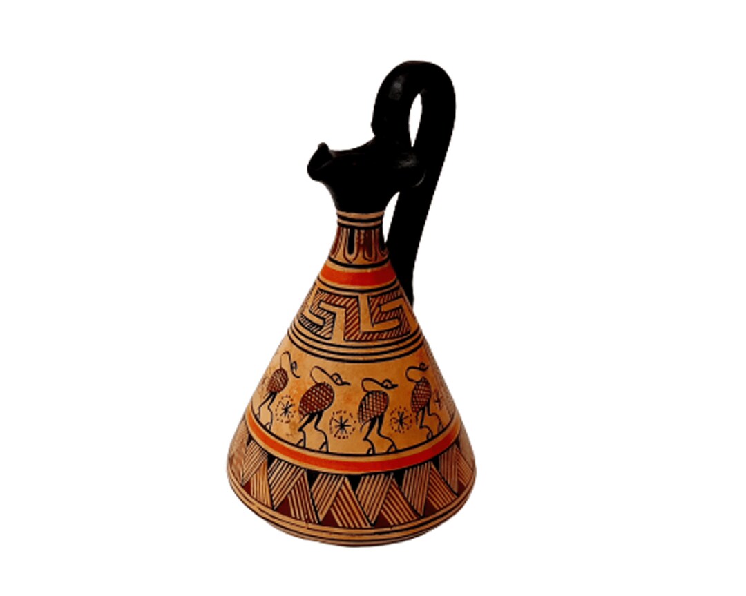 Ancient Greek Vase 13cm,geometric Lagynos - Etsy