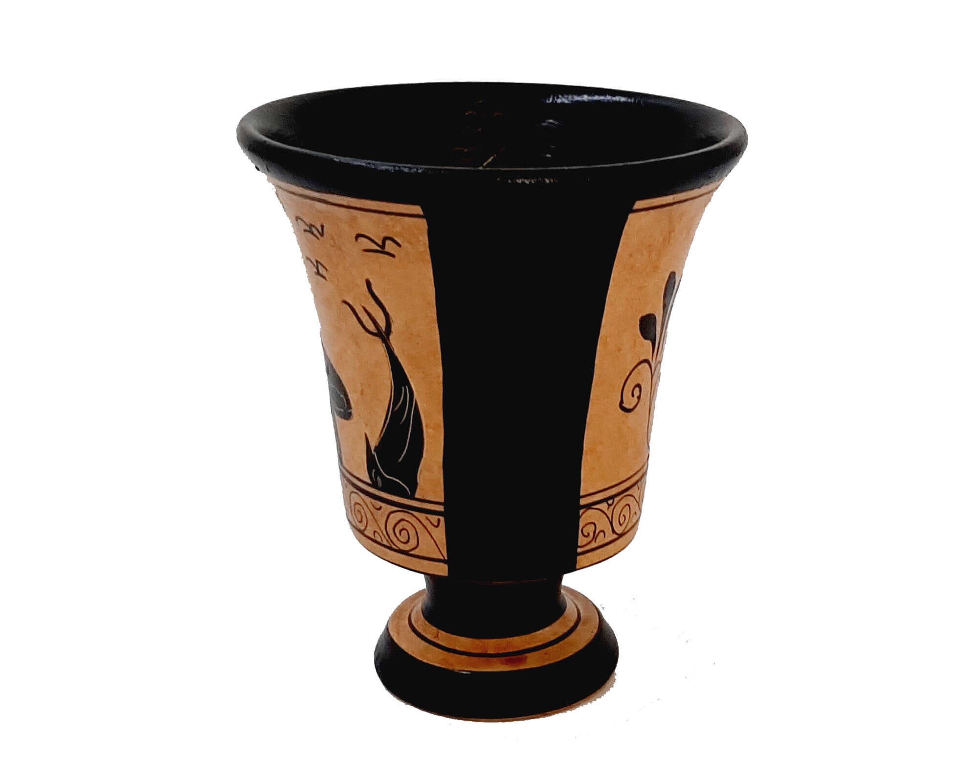 Pythagorean Cupgreedy Cup 11cmblack Figure Painting Shows - Etsy