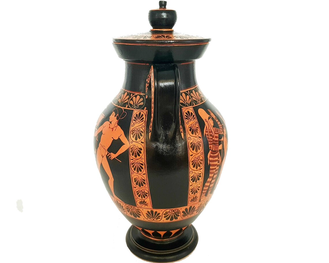 Red Figure Potterymuseum Replica Amphora Warrior Leaving - Etsy