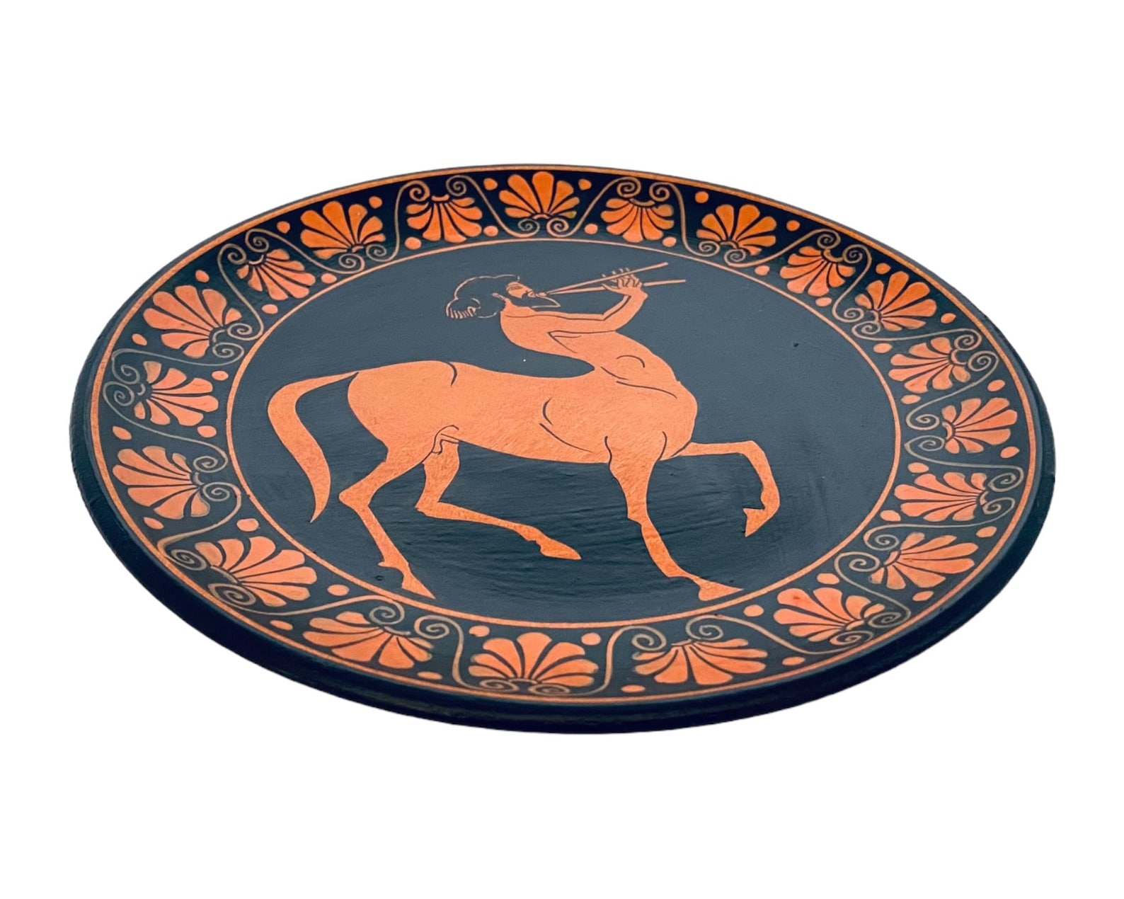 Centaur Playing Flute,ancient Greek Red Figure Plate 20cm - Etsy