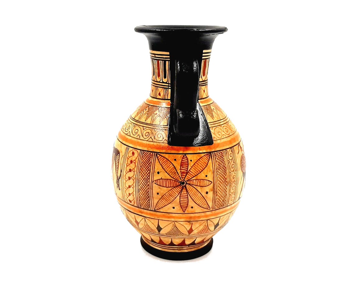 Geometric Amphora 17cmgreek Pottery Vase - Etsy