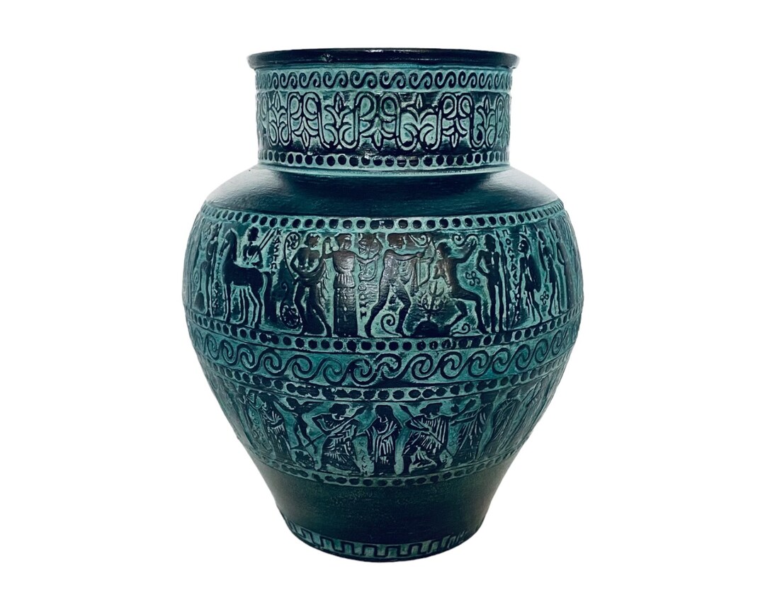 Greek Pithari,relief Terracotta,pottery Vase 21cm,ancient Greek ...