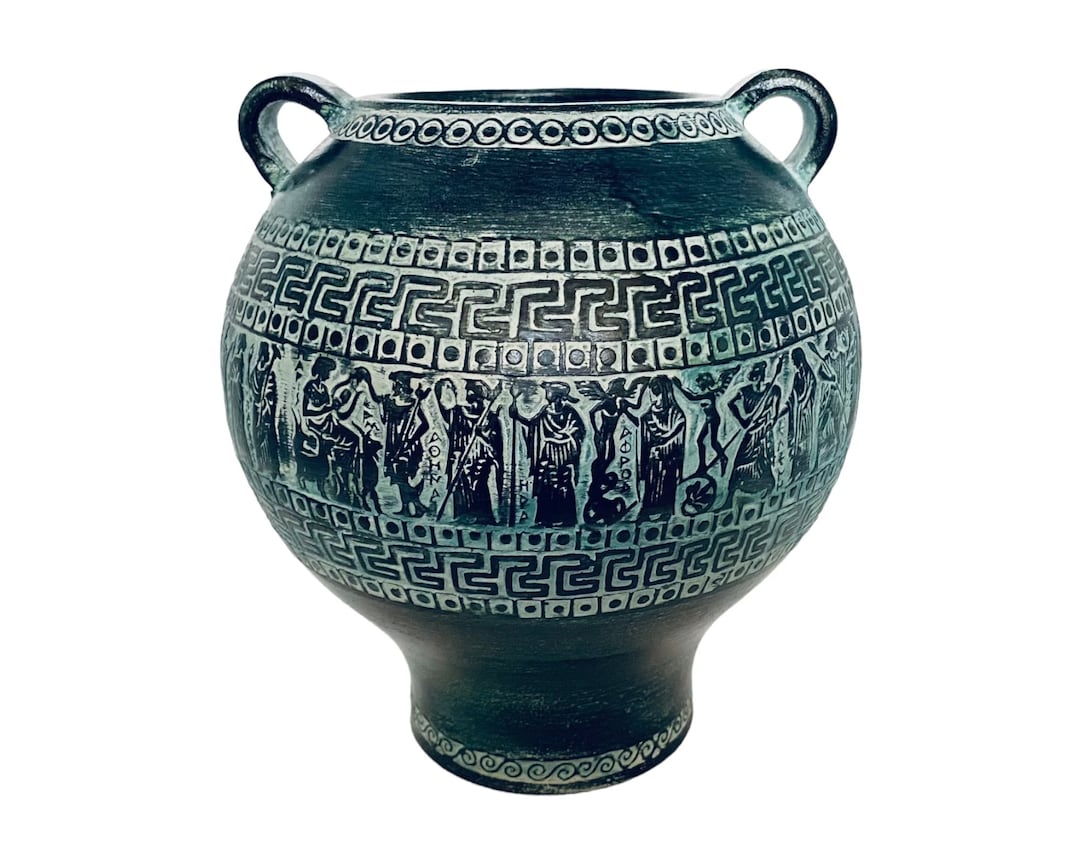 Relief Terracotta, Greek Pithari Antique Pottery 21cm,ancient Greek ...