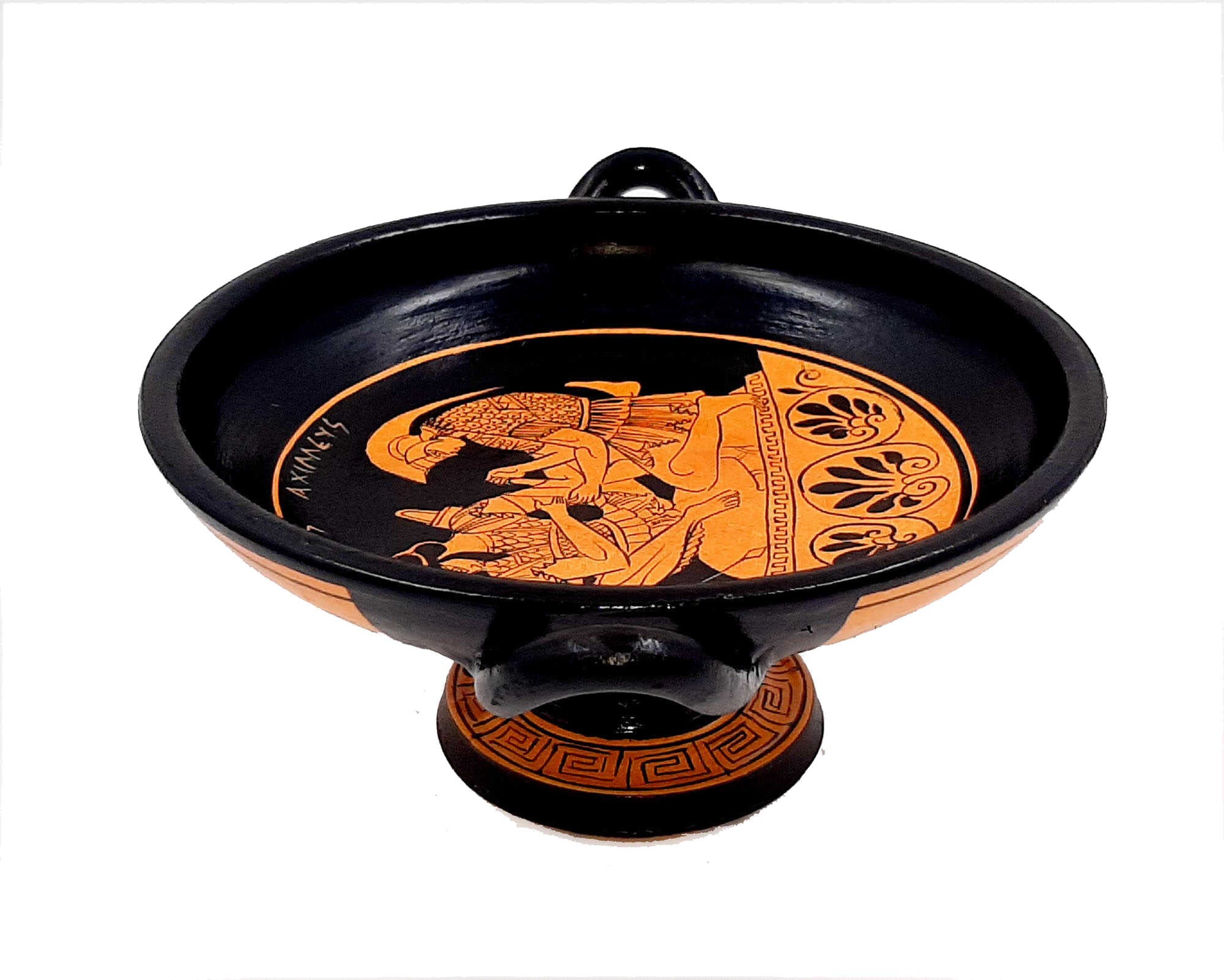 Red figure Kylix Shows Achilles with Patroclus16cm diameter | Etsy
