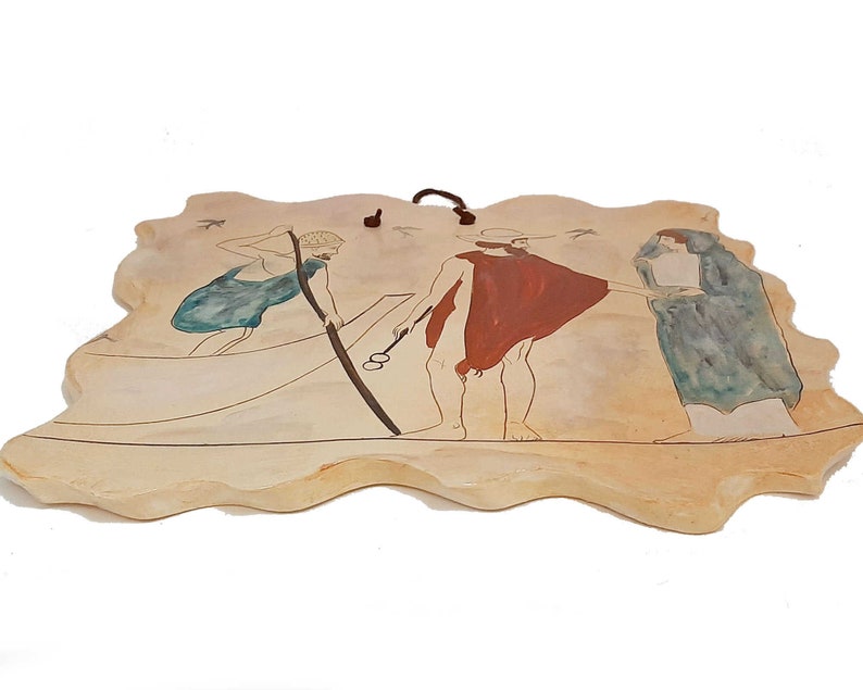 God Hermes,charon and Youth,ceramic Slab 26x20cm - Etsy