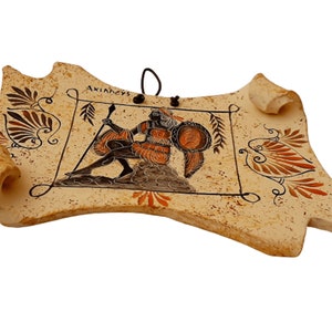 Ceramic Papyrus 17*13cm ,ancient Greek Pottery,shows Achilles - Etsy
