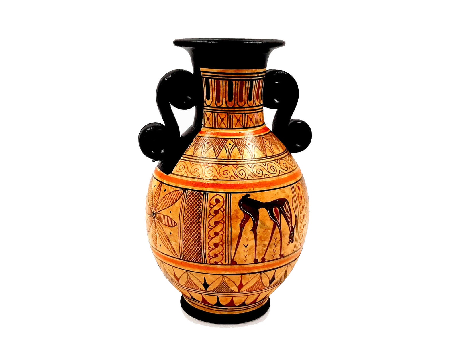 Geometric Amphora 17cmgreek Pottery Vase - Etsy