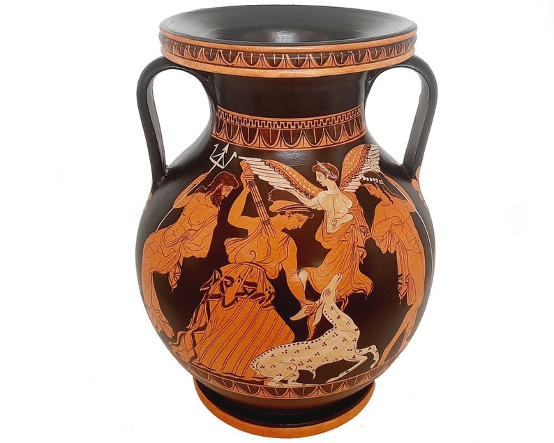 Pelike 31cmred Figuregoddess Artemis Huntinggod Apollo - Etsy