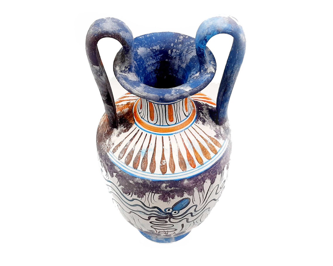 Greek Cretan Vase 25cm,minoan Art Pottery - Etsy