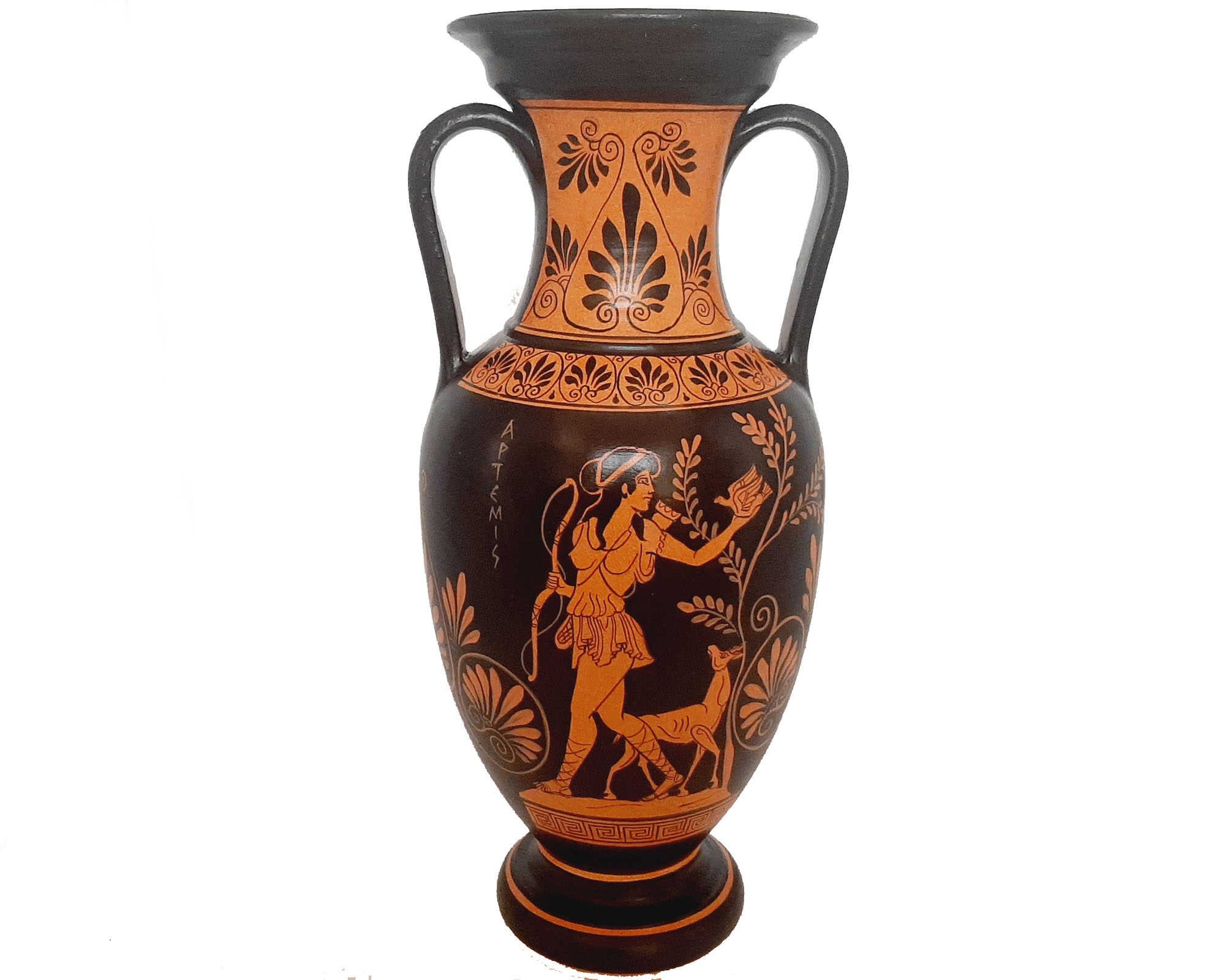 Red Figure Pottery Vase 36cm ,hecate and Goddess Artemis - Etsy