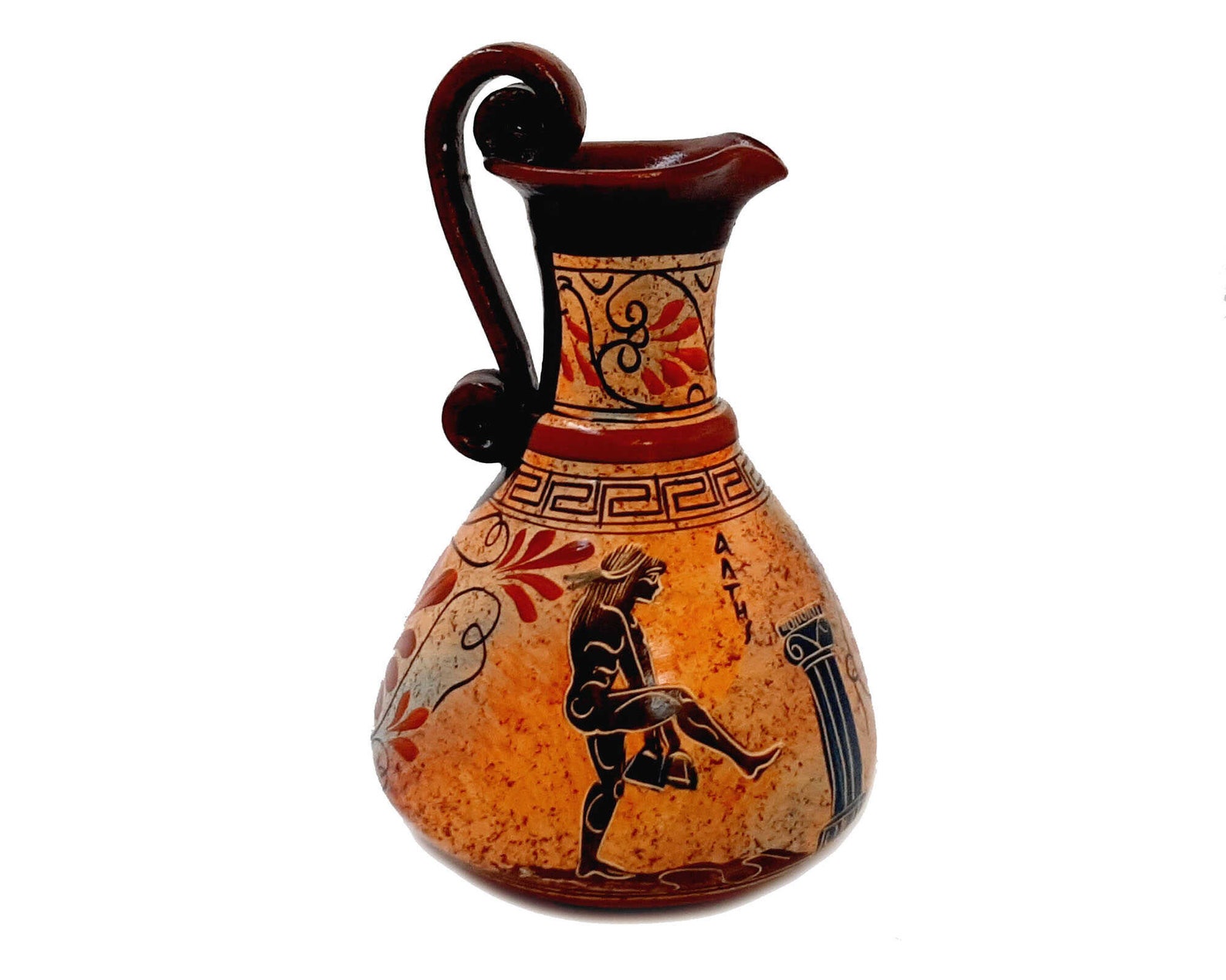 Ancient Greek Jar Vase 19cmmulticoloredshowing Themes From - Etsy