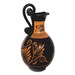 Ancient Greek Olpe 17cm,red Figure Pottery,shows God Zeus With Ganymede ...
