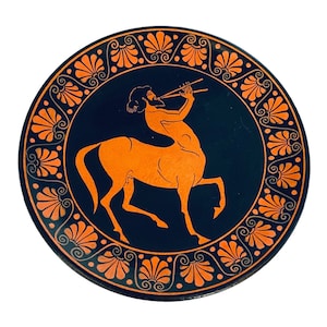 Centaur Playing Flute,ancient Greek Red Figure Plate 20cm - Etsy