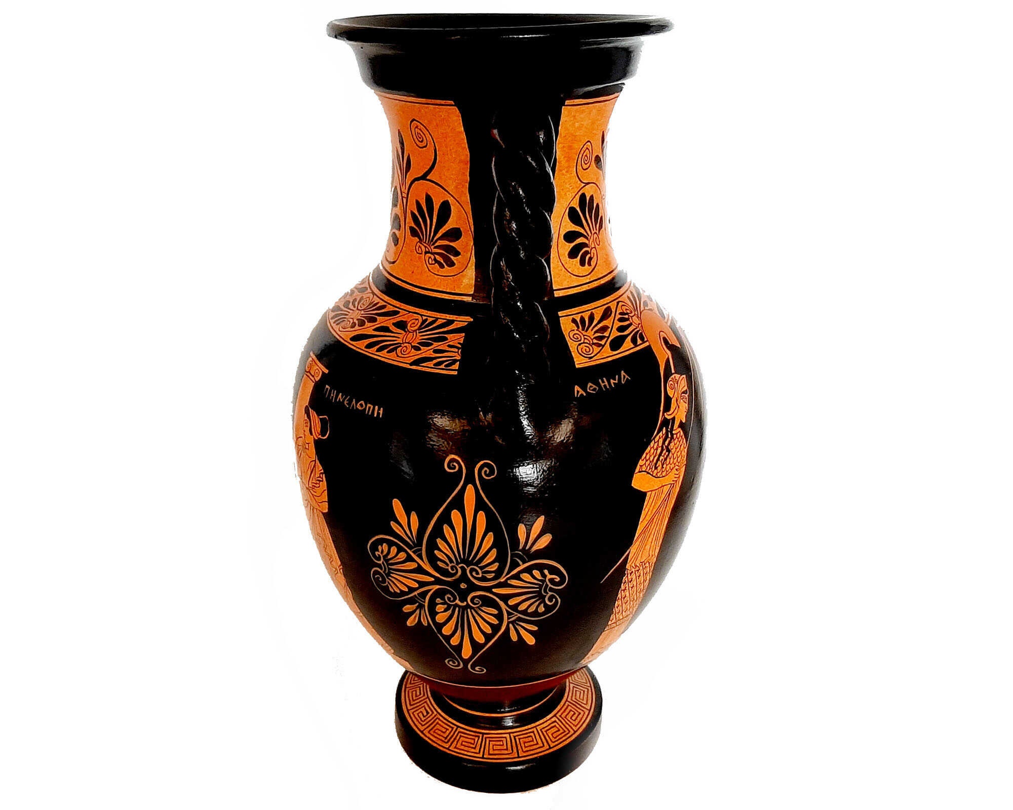 Red Figure Pottery Vase 36cm Odysseus With Penelope Hercules - Etsy