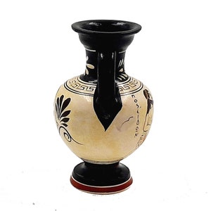Attic White Ground Greek Amphora Vase 13cm,god Poseidon - Etsy