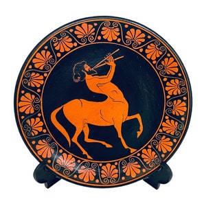 Centaur Playing Flute,ancient Greek Red Figure Plate 20cm - Etsy