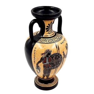 Ancient Greek Vase 22cm,black Figure Amphora,telemachos With Nestor,god ...