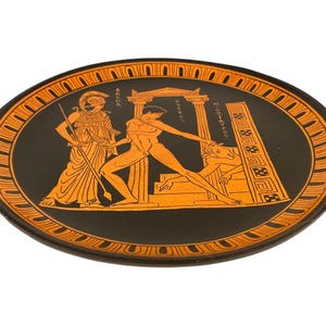 Theseus and the Minotaur,red Figure Pottery,greek Ceramic Plate 24cm - Etsy