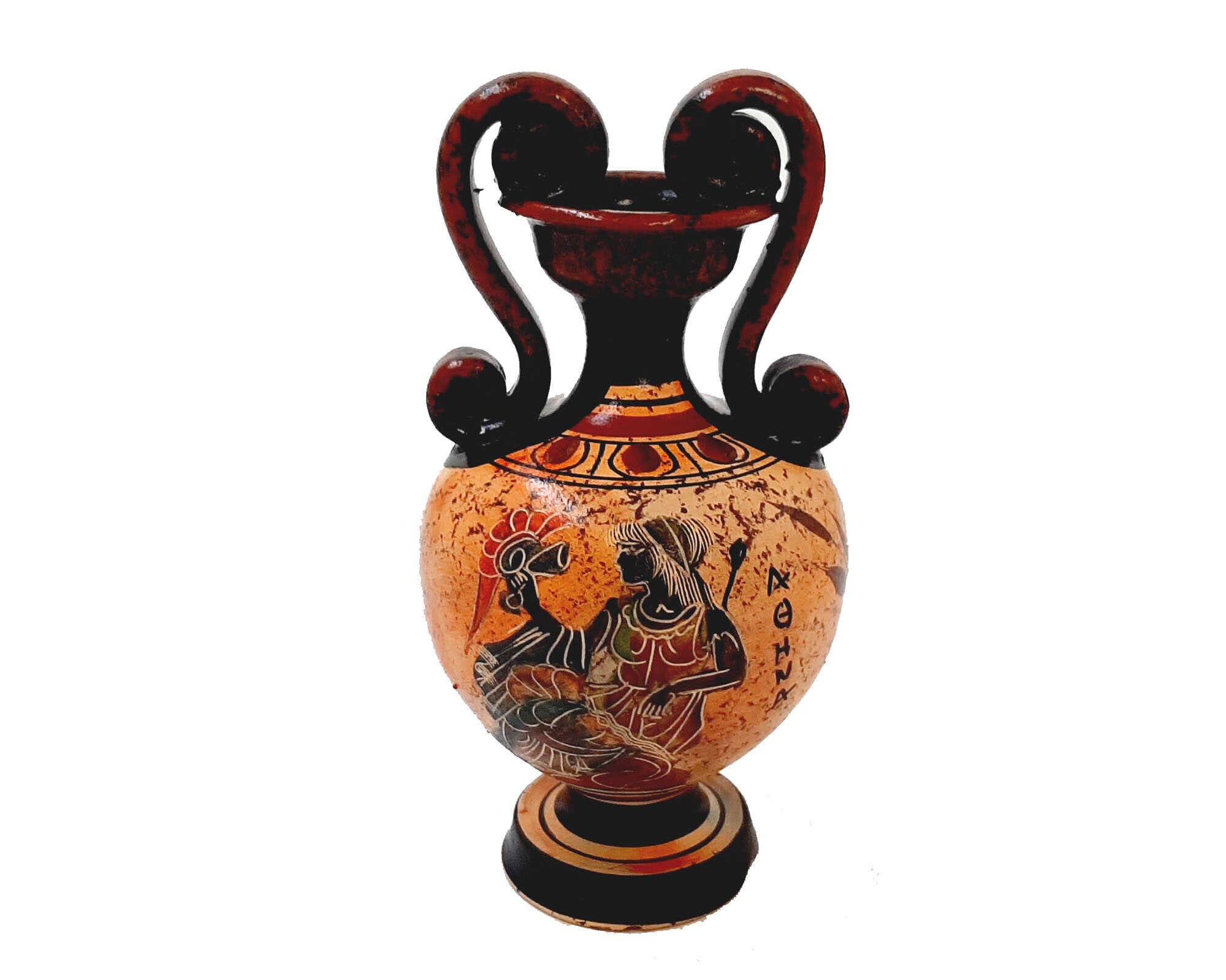 Handmade Greek Pottery Vases: Poseidon & Athena Amphora Set (13.5cm) - Etsy