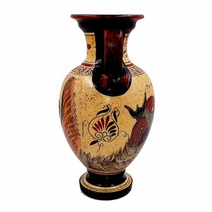 Greek Pottery Pot Vase 26cm, Zeus With Leda and Triton - Etsy