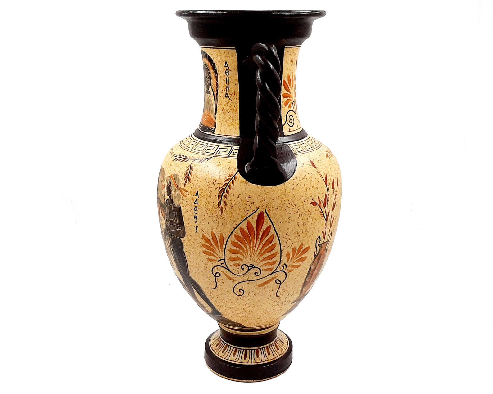 Greek Pottery Vase Amphora 36cm,showing Goddess Artemis,apollo and ...