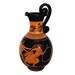 Ancient Greek Olpe 17cm,red Figure Pottery,shows God Zeus With Ganymede ...