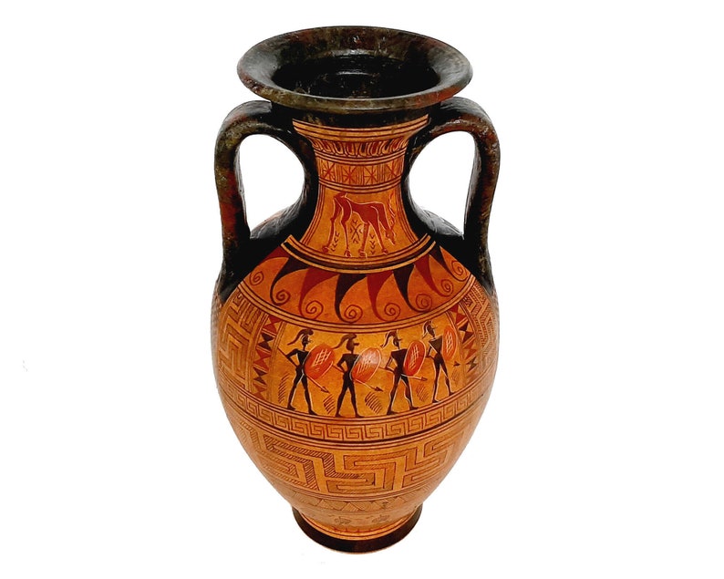 Geometric Amphora Vase 26cmancient Greek Pottery Amphora - Etsy