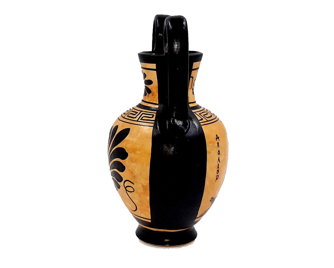 Greek Pottery Potblack Figure Amphora 16cmshowing God Apollo | Etsy