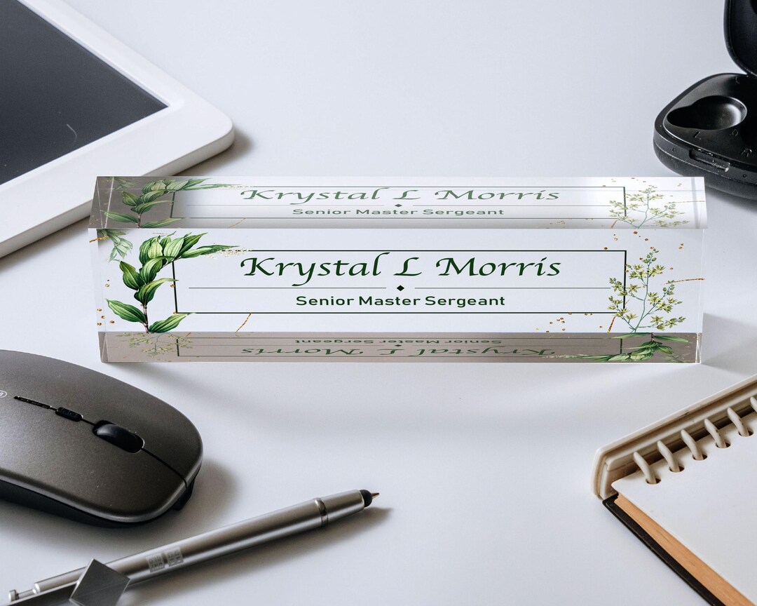 Gift for Her, Acrylic Name Plate, Gifts for Him, Personalized Desk Name ...