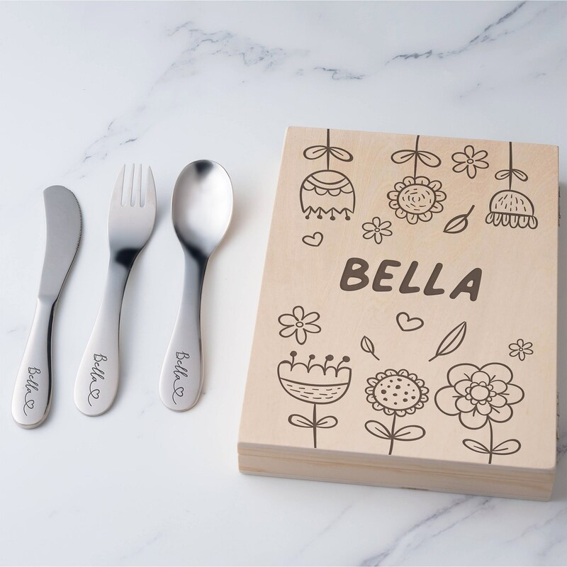 Personalized Kids Cutlery Sets - Etsy