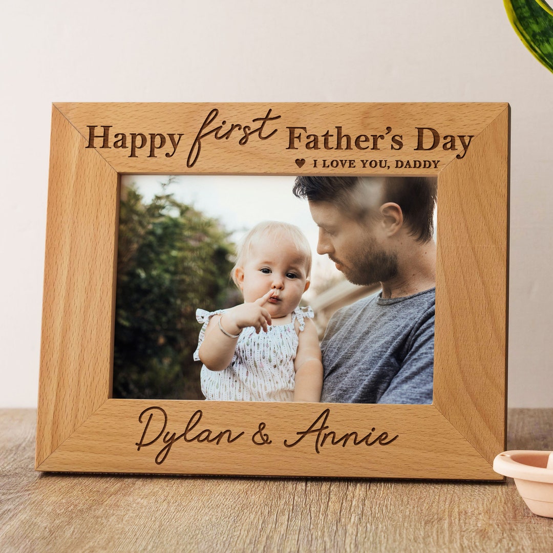 First Fathers Day Gifts Custom Picture Frame for New Dad & Baby Our ...