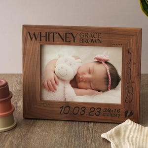 Personalized Baby Photo Frame, Newborn Picture Frame, Birth ...