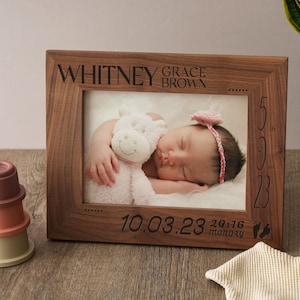 Personalized Baby Photo Frame , Baby Christmas, Newborn Baby Picture ...