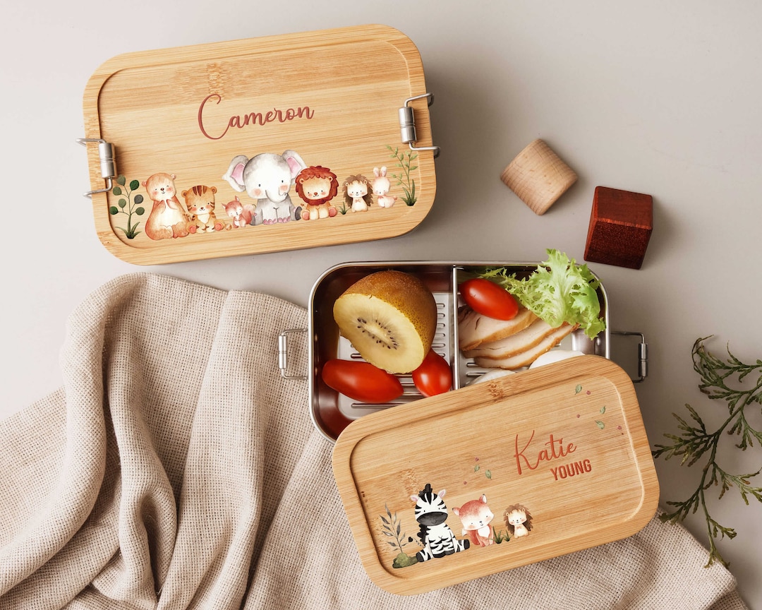 Custom Name Kids Lunch Box Personalized Snack Box Back to School Gift ...