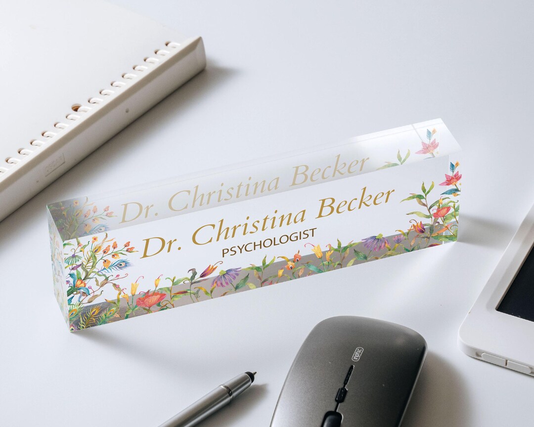 Fathers Day Gift, Desk Name Plate, Gift for Her, Custom Acrylic Name ...